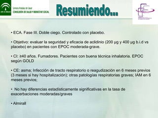 Bromuro de aclidinio en EPOC | PPT