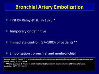Bronchial Artery Embolization