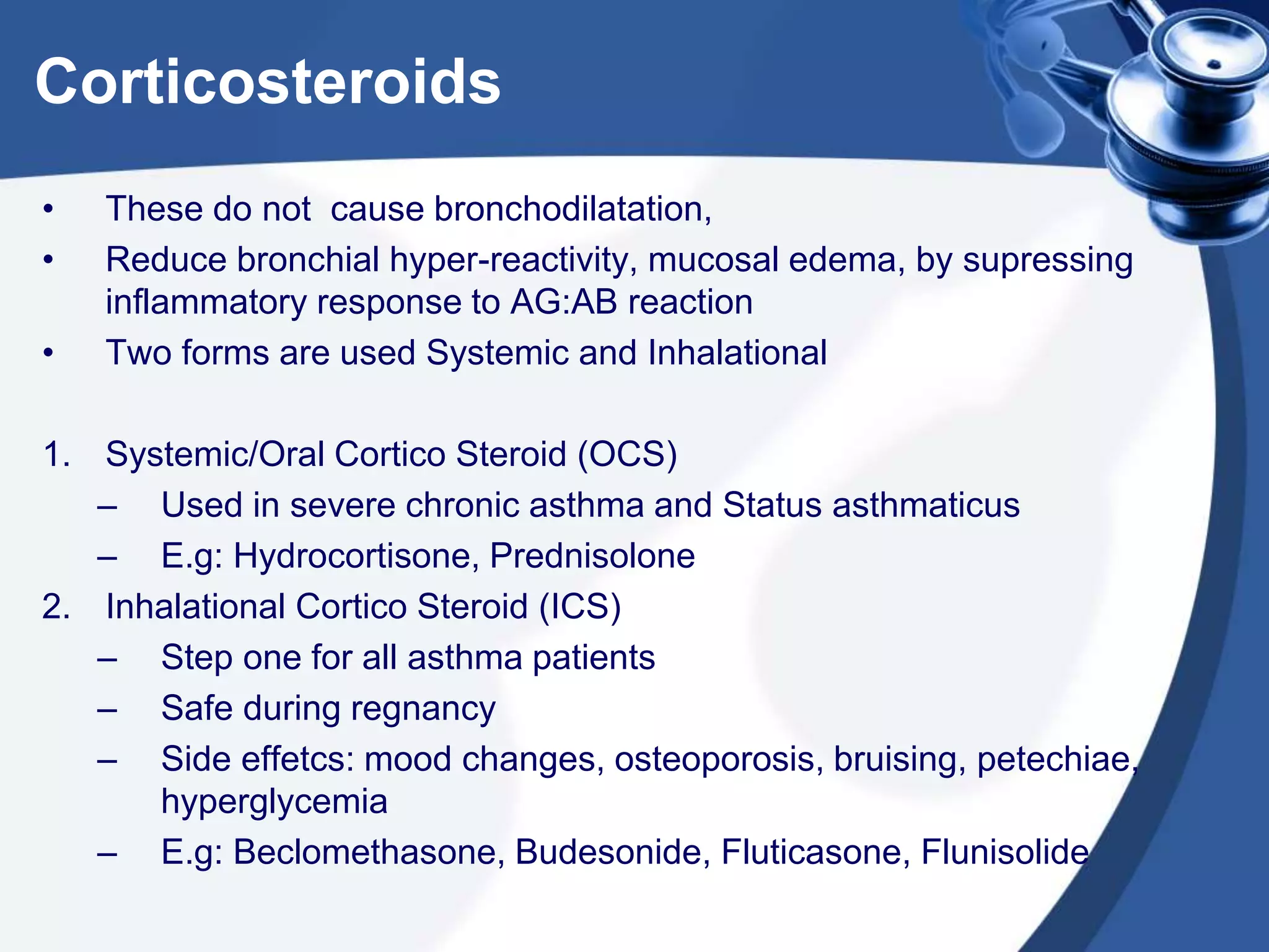 Bronchial ashtma Drugs by Dr Harikrishna | PPTX