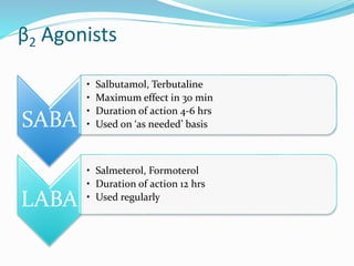 Bronchial asthma pharmacology | PPTX