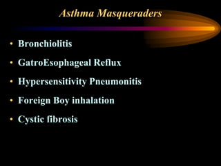 Bronchial asthma in pediatric age groups | PPTX | Lung and Respiratory ...