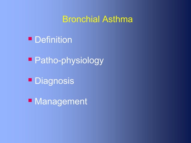 Bronchial asthma | PPT