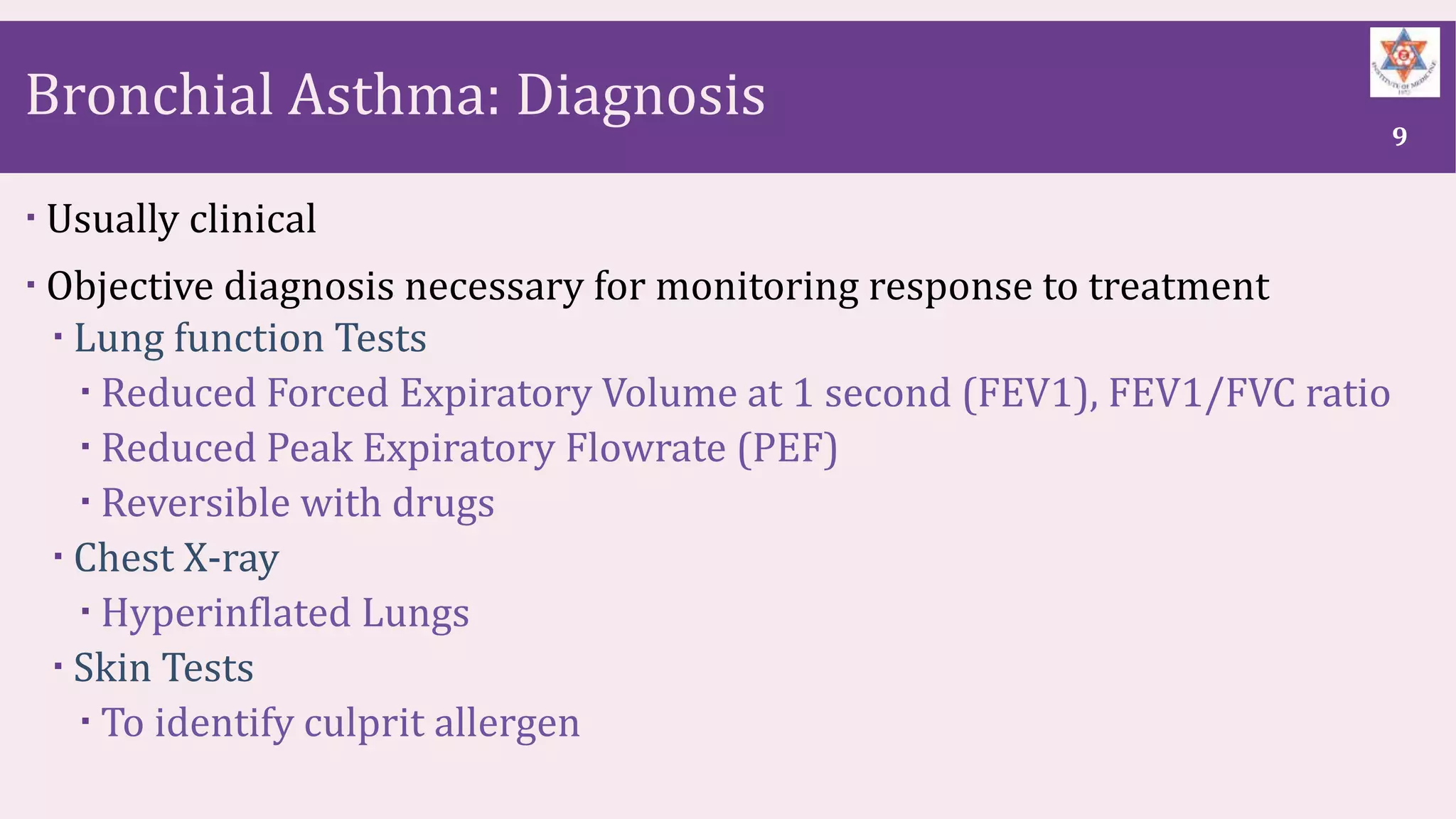 Bronchial asthma | PPTX | Lung and Respiratory Health | Diseases and ...