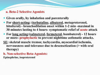 BRONCHIAL ASTHMA & antitussive final.ppt