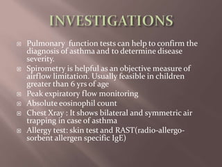 Bronchial asthma in children | PPTX