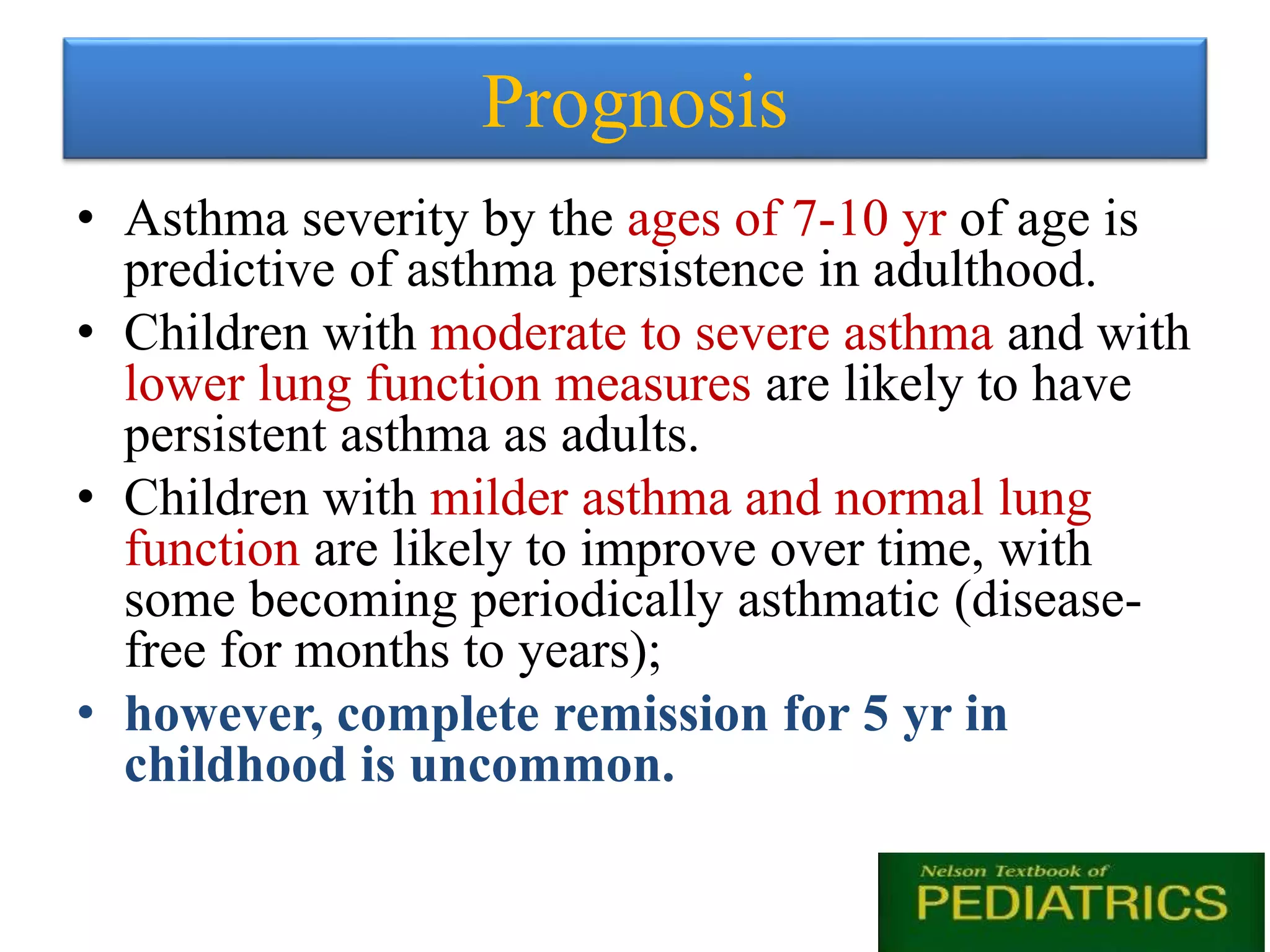 Bronchial asthma in children | PPTX