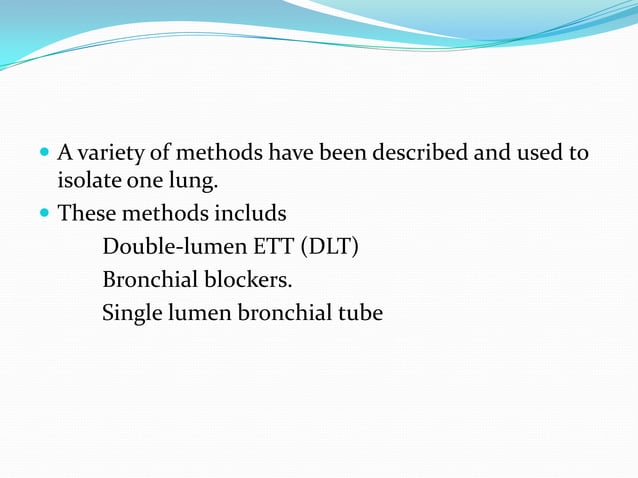 Bronchial blockers & endobronchial tubes | PPTX
