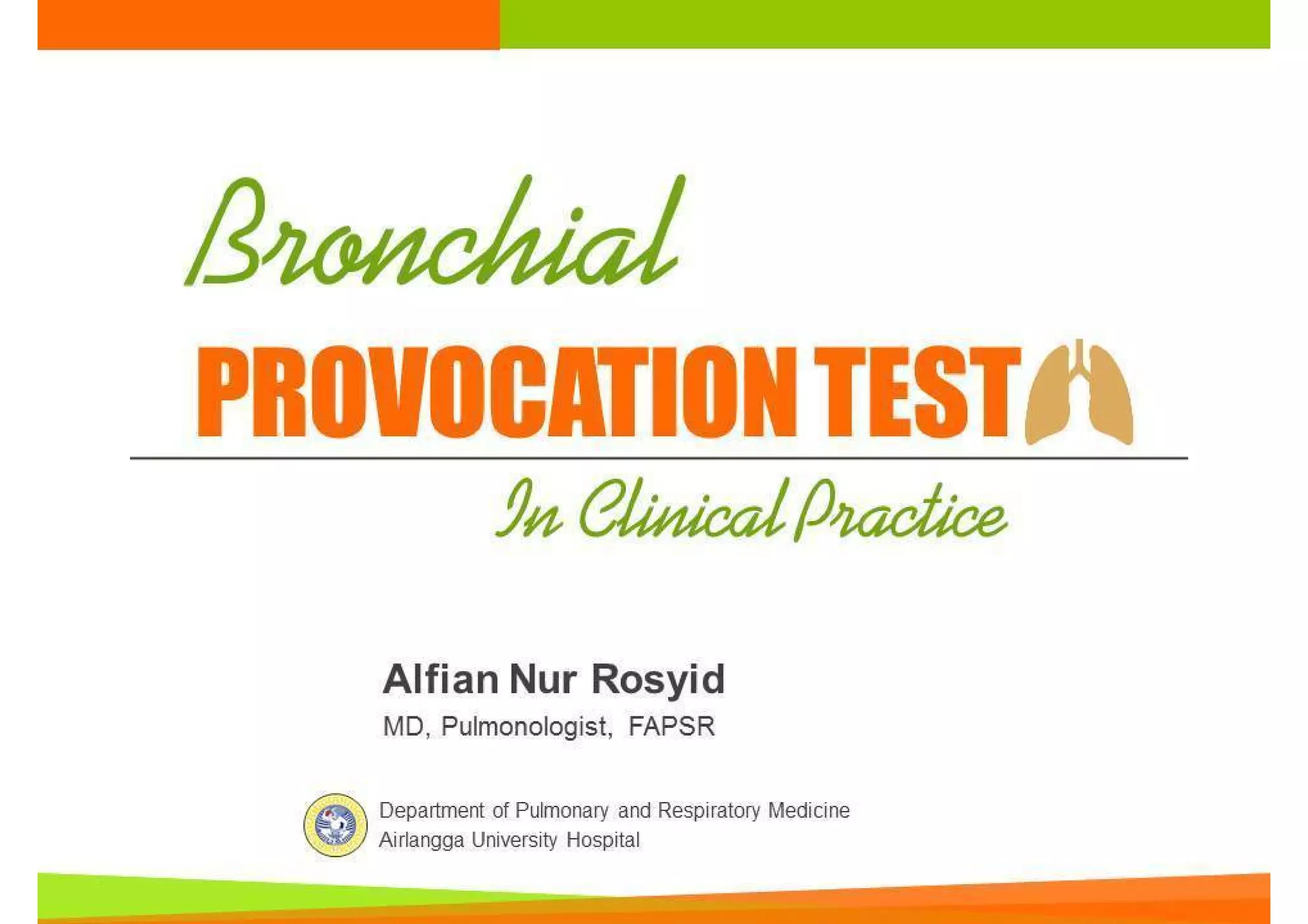 Bronchial provocation test in clinical practice | PDF