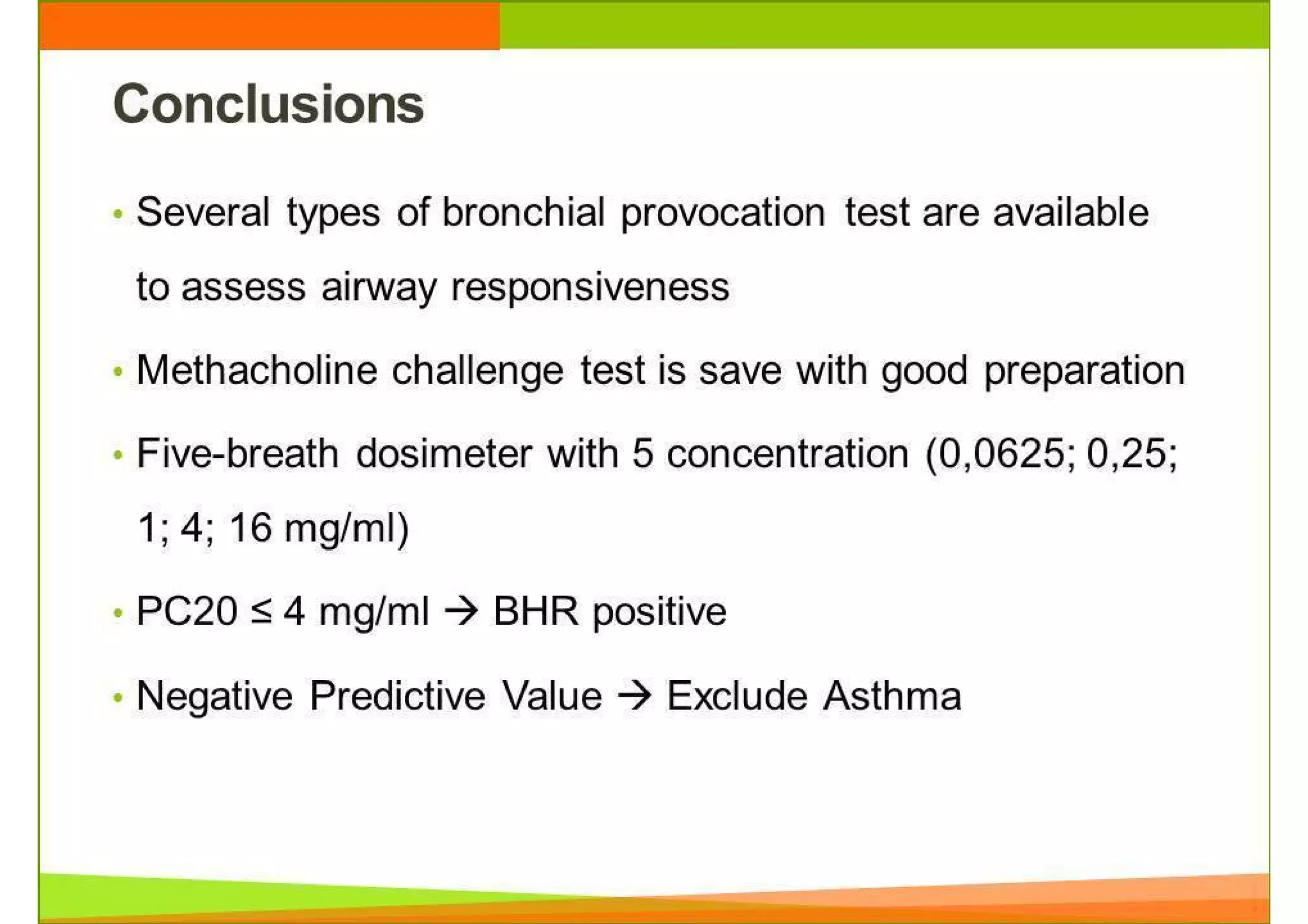Bronchial provocation test in clinical practice | PPT