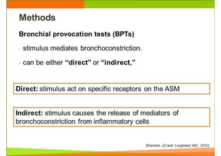 Bronchial provocation test in clinical practice | PDF