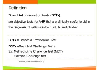 Bronchial provocation test in clinical practice | PDF