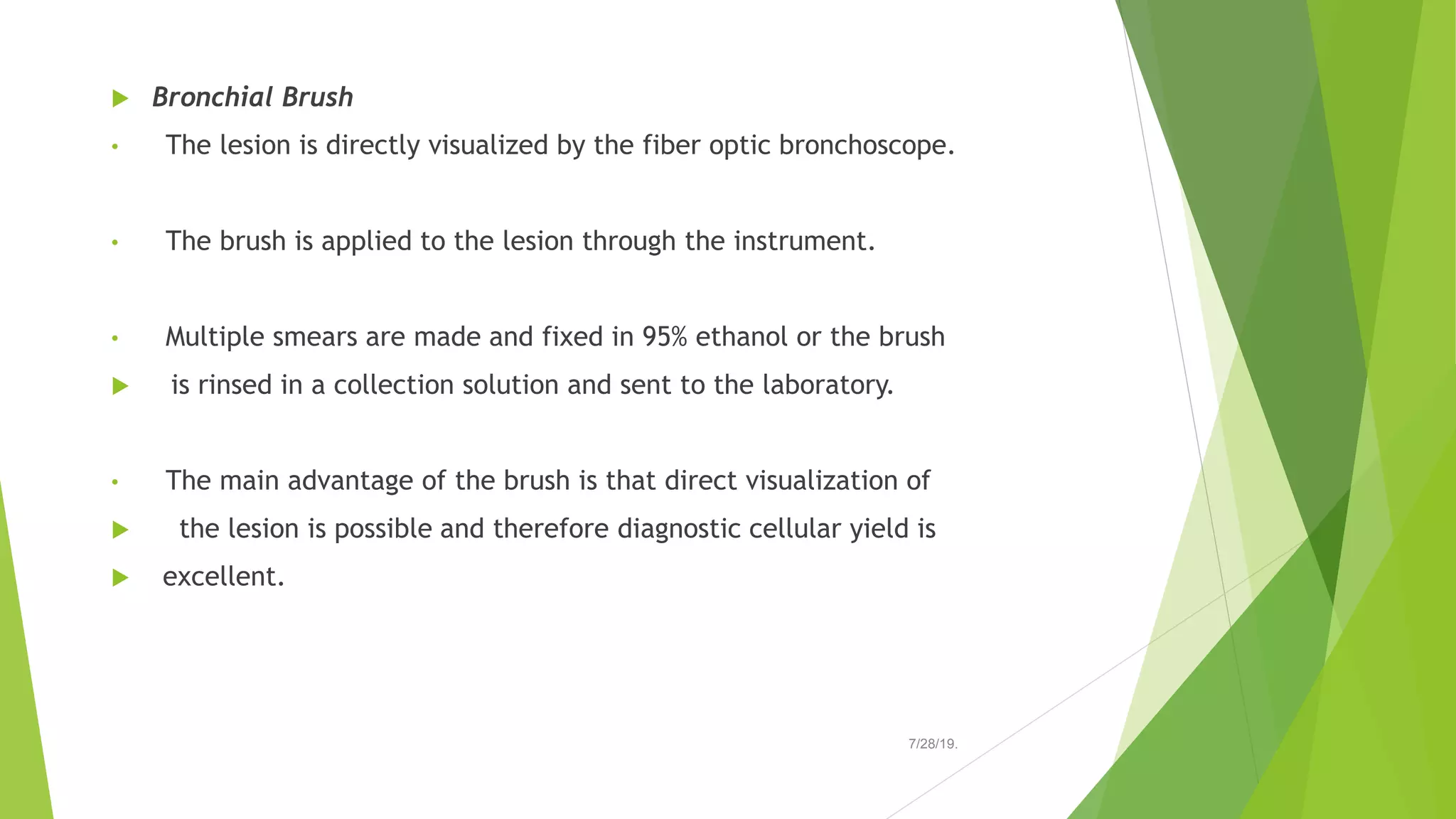 Bronchial washings and brushings | PPT
