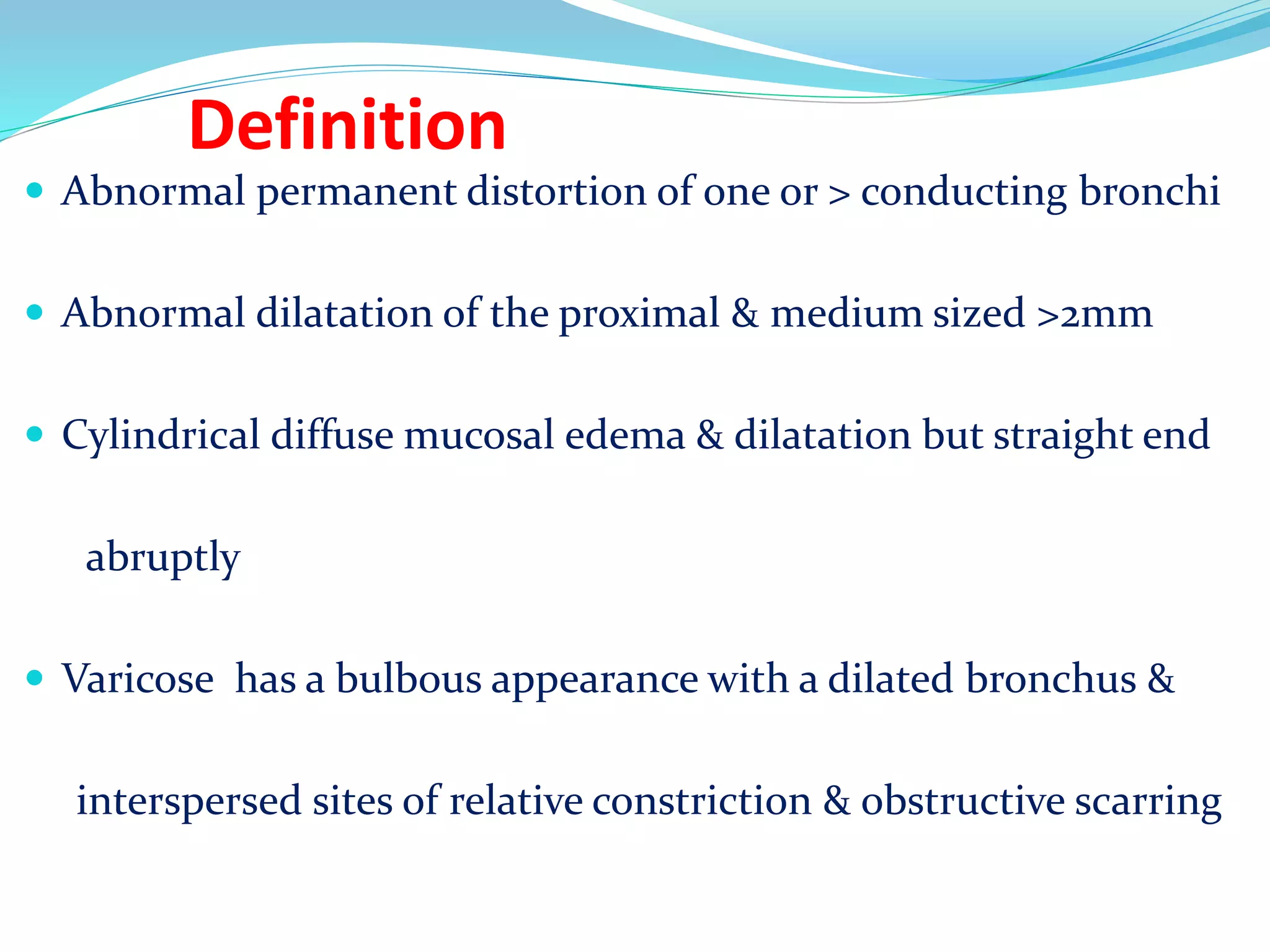 Bronchiectasis | PPTX