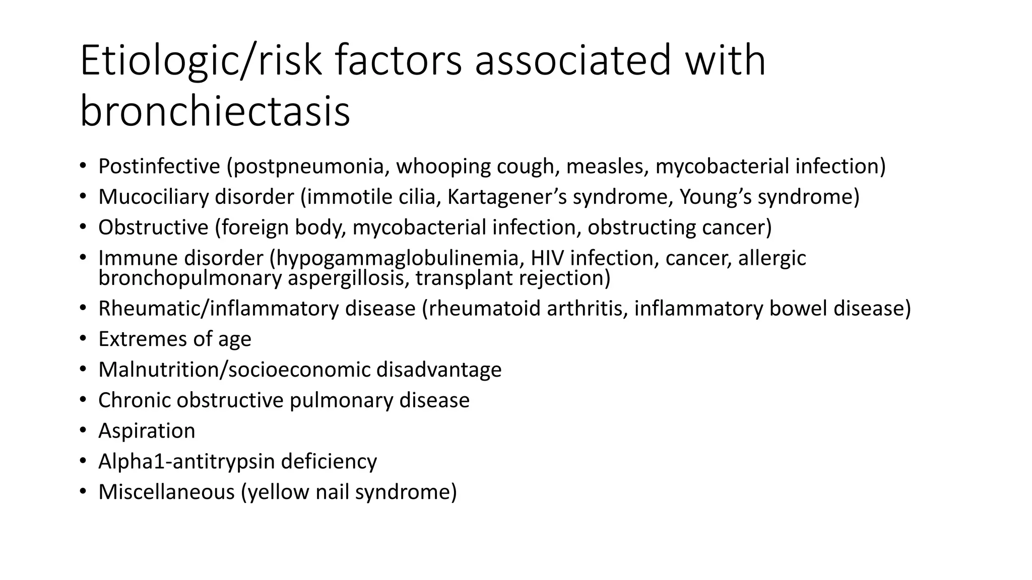 Bronchiectasis | PPTX