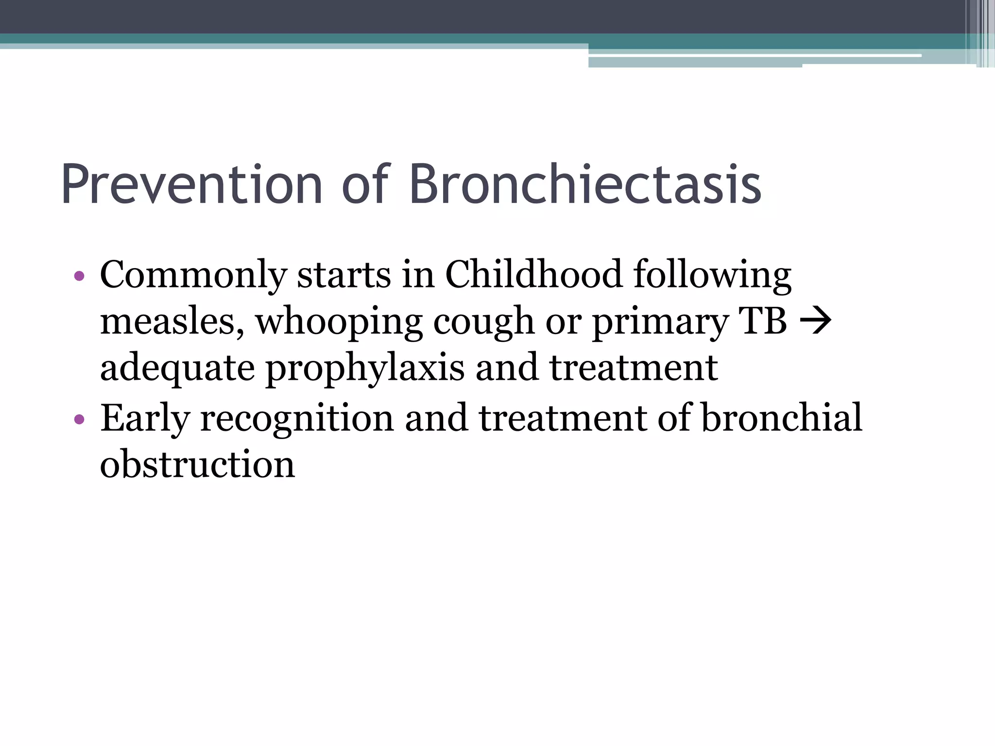 Bronchiectasis | PPTX
