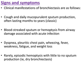 Bronchiectasis | PPTX