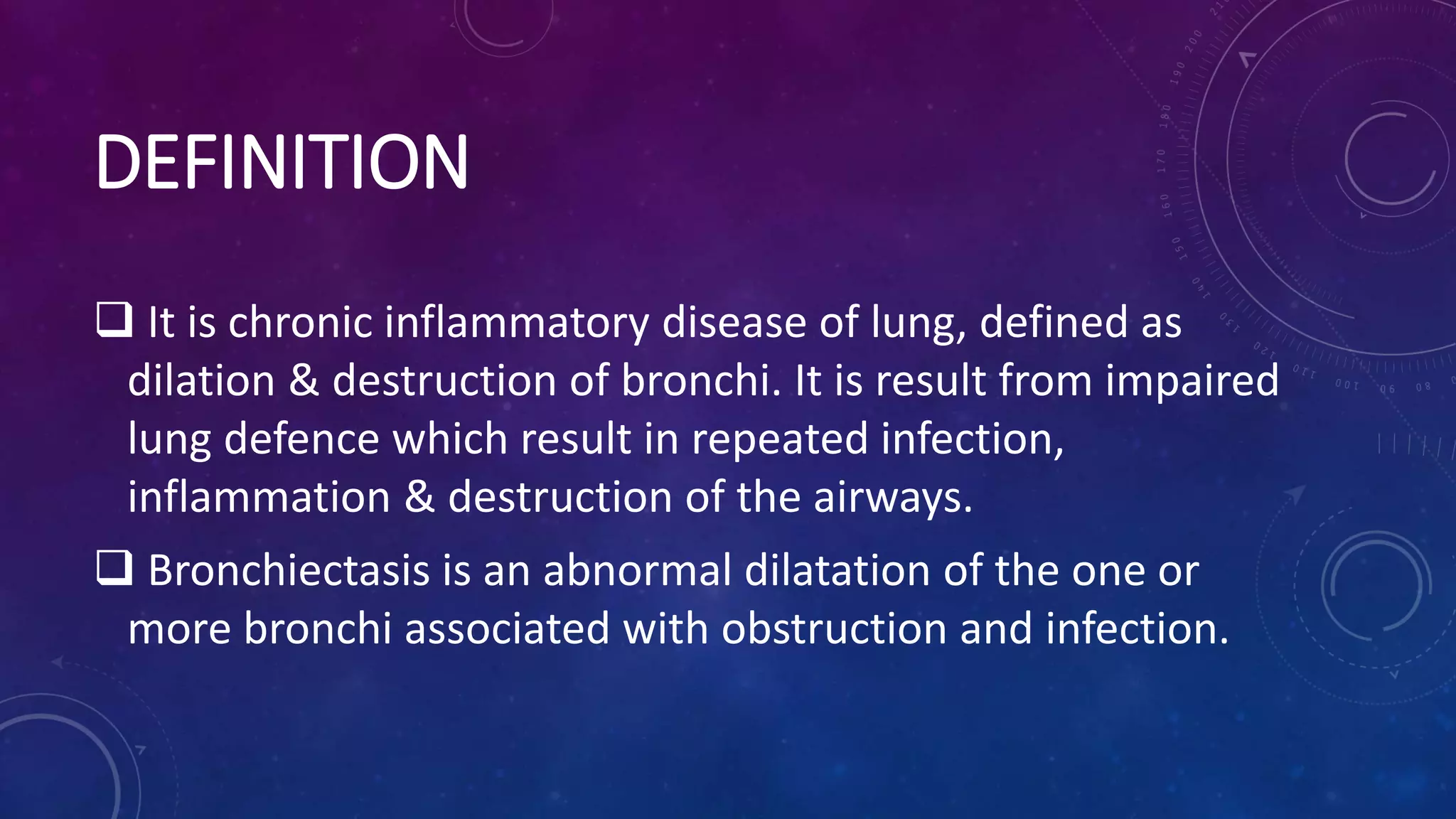 BRONCHIECTASIS | PPTX