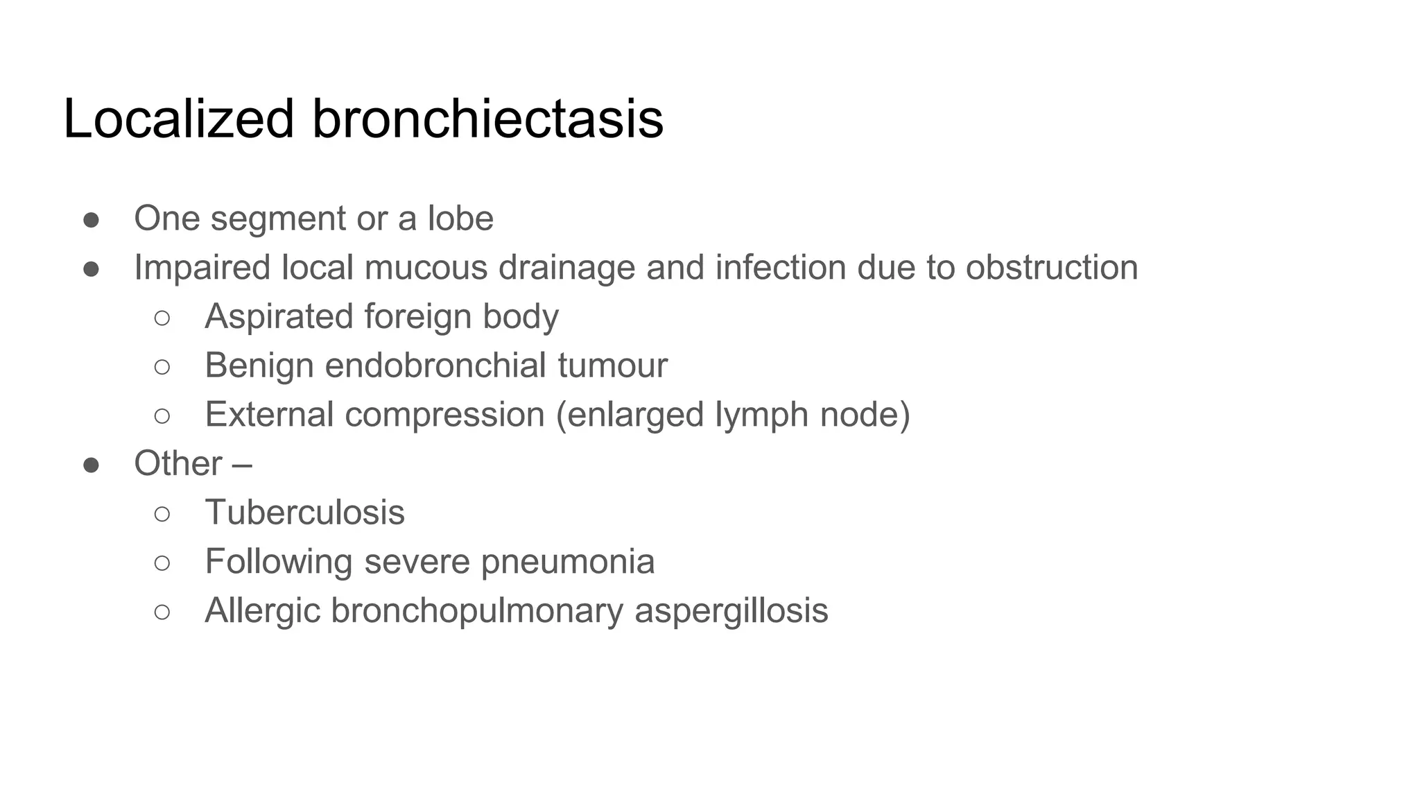 Bronchiectasis .pptx | Lung and Respiratory Health | Diseases and ...