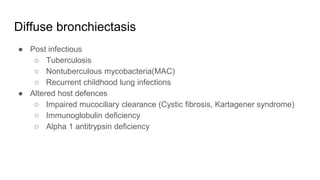 Bronchiectasis .pptx | Lung and Respiratory Health | Diseases and ...