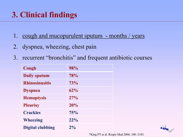 Bronchiectasis lecture for medical students .ppt