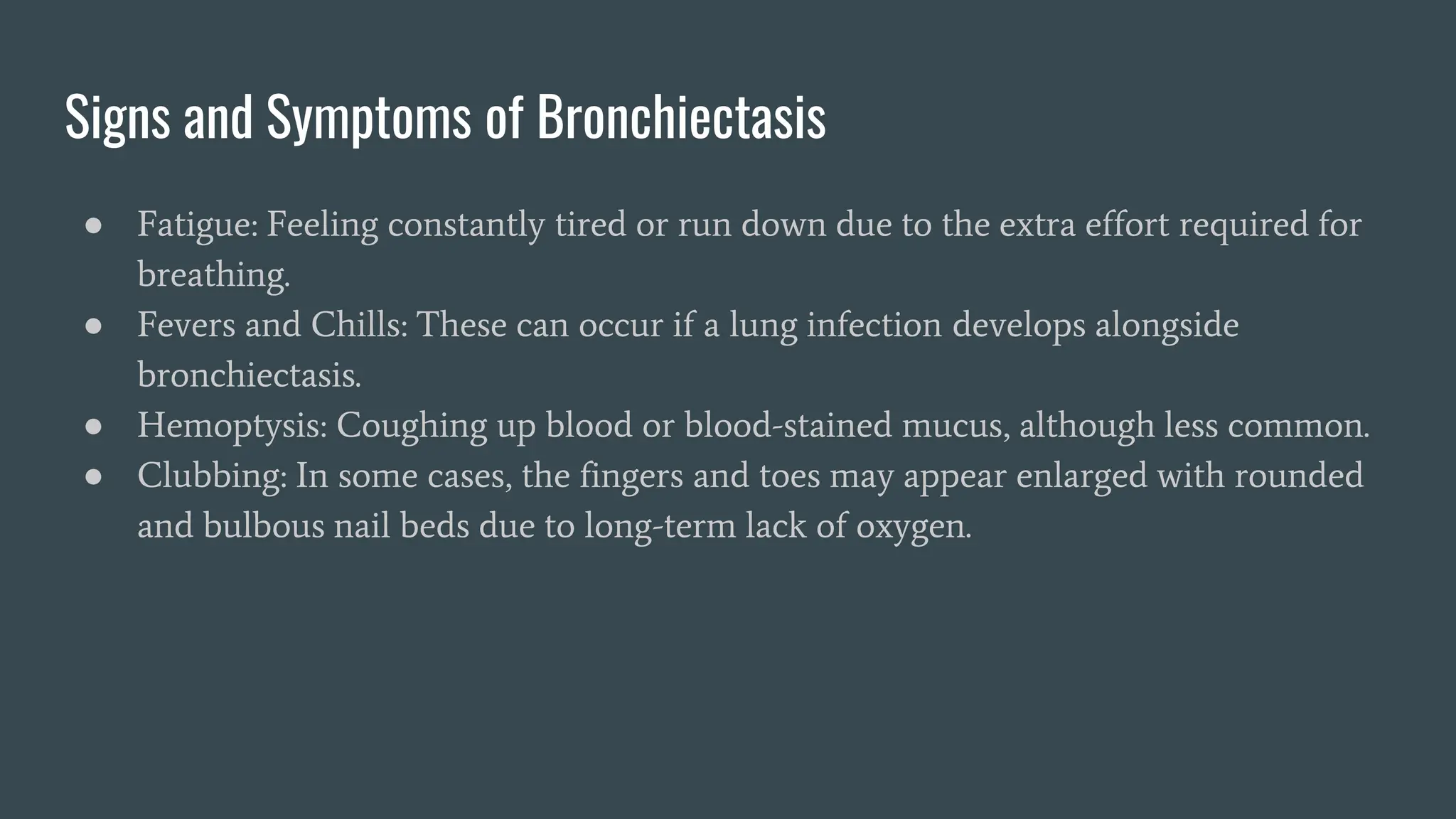 Bronchiectasis: Beyond the Chronic Cough | PPTX