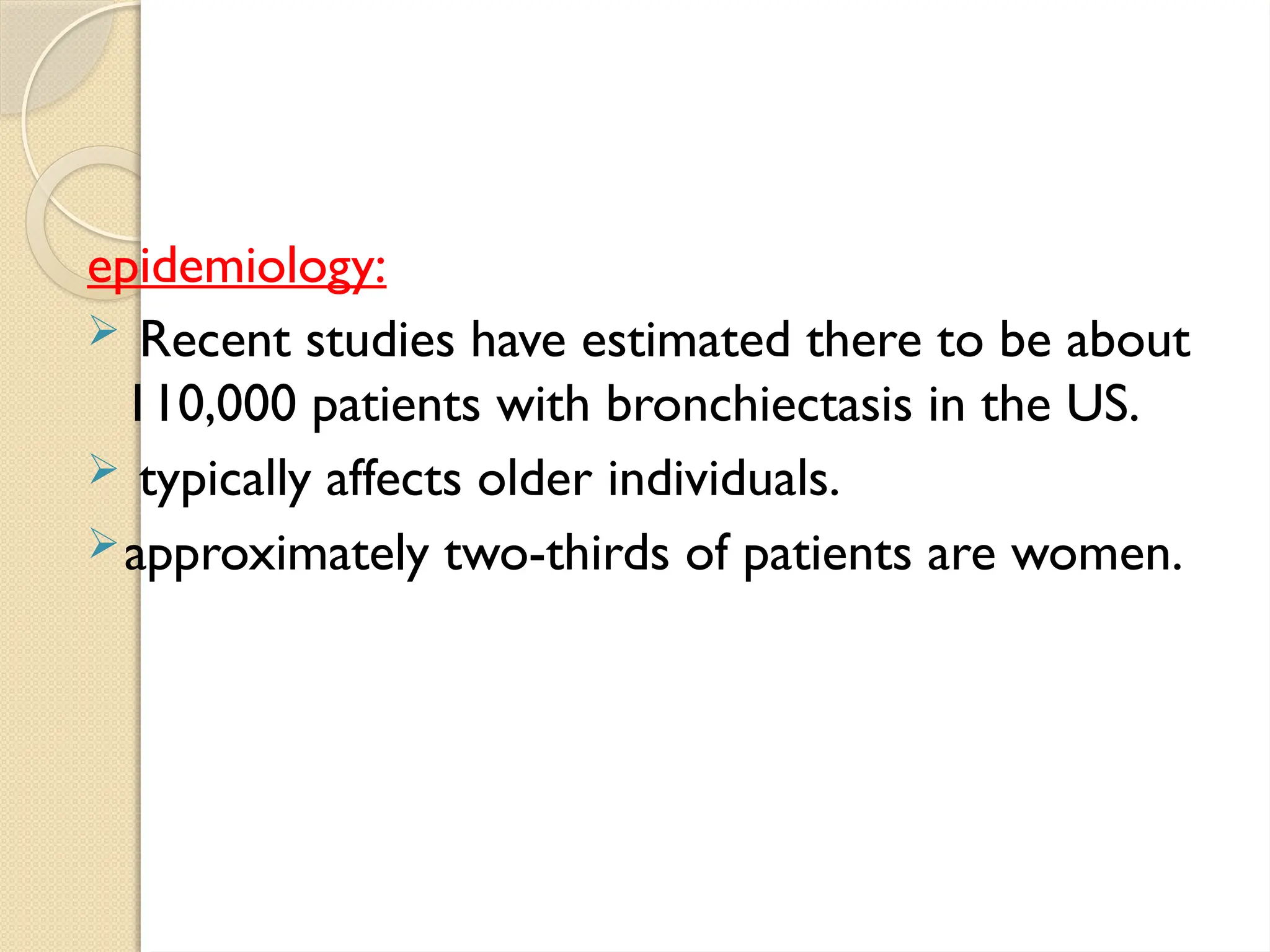 Bronchiectasis and its pathology in medicine | PPTX