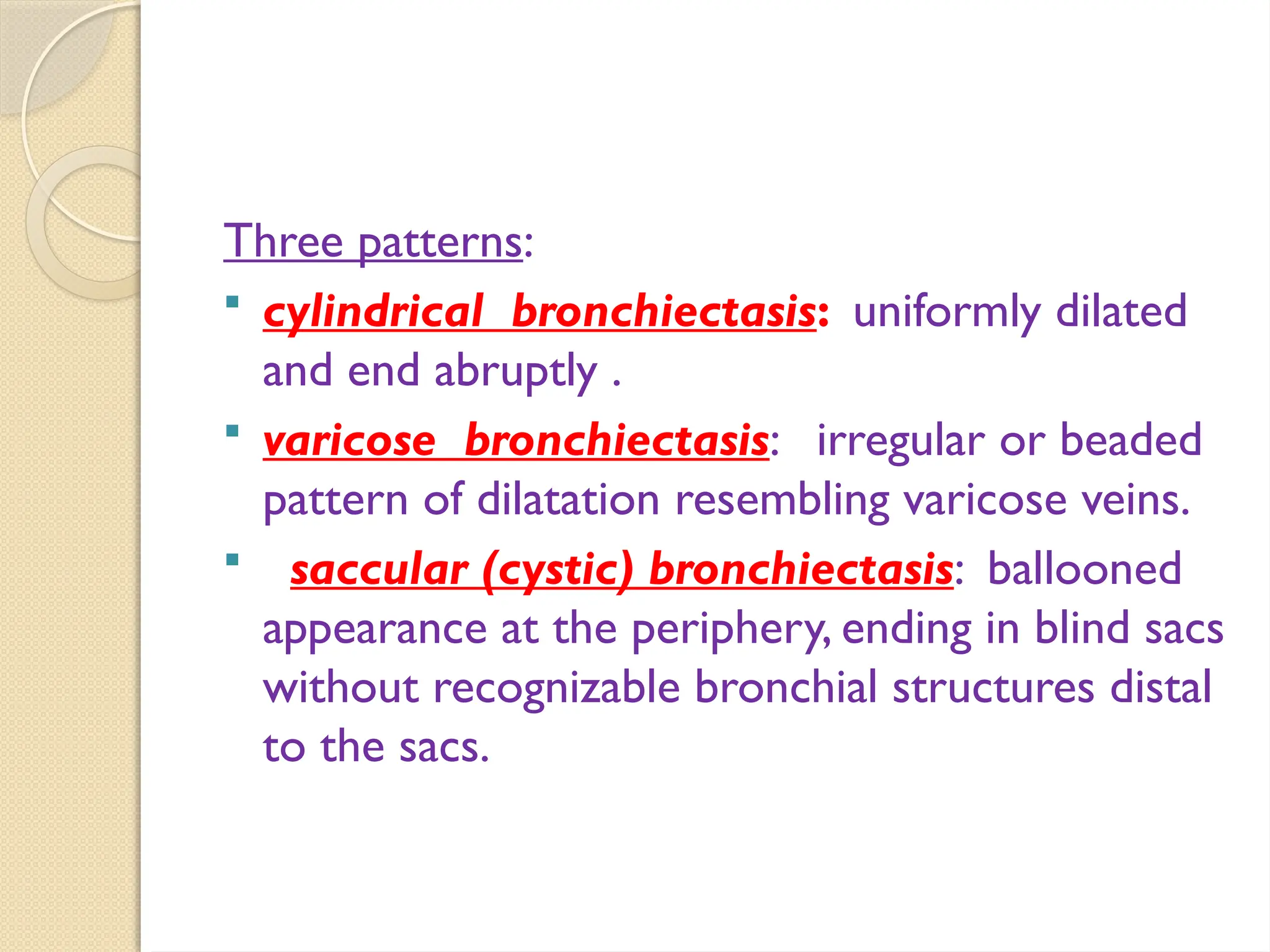 Bronchiectasis and its pathology in medicine | PPTX