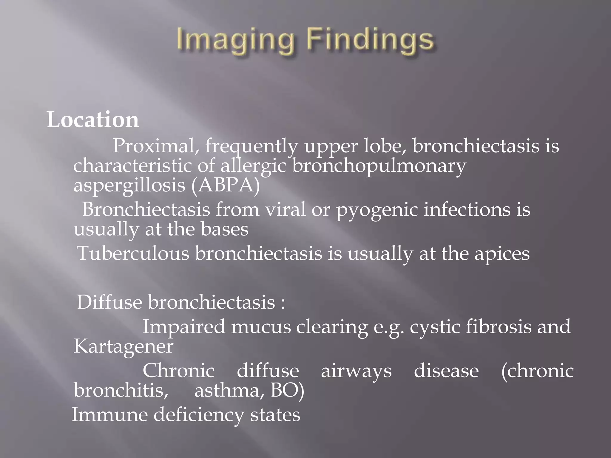 Bronchiectasis airway disease | PPTX