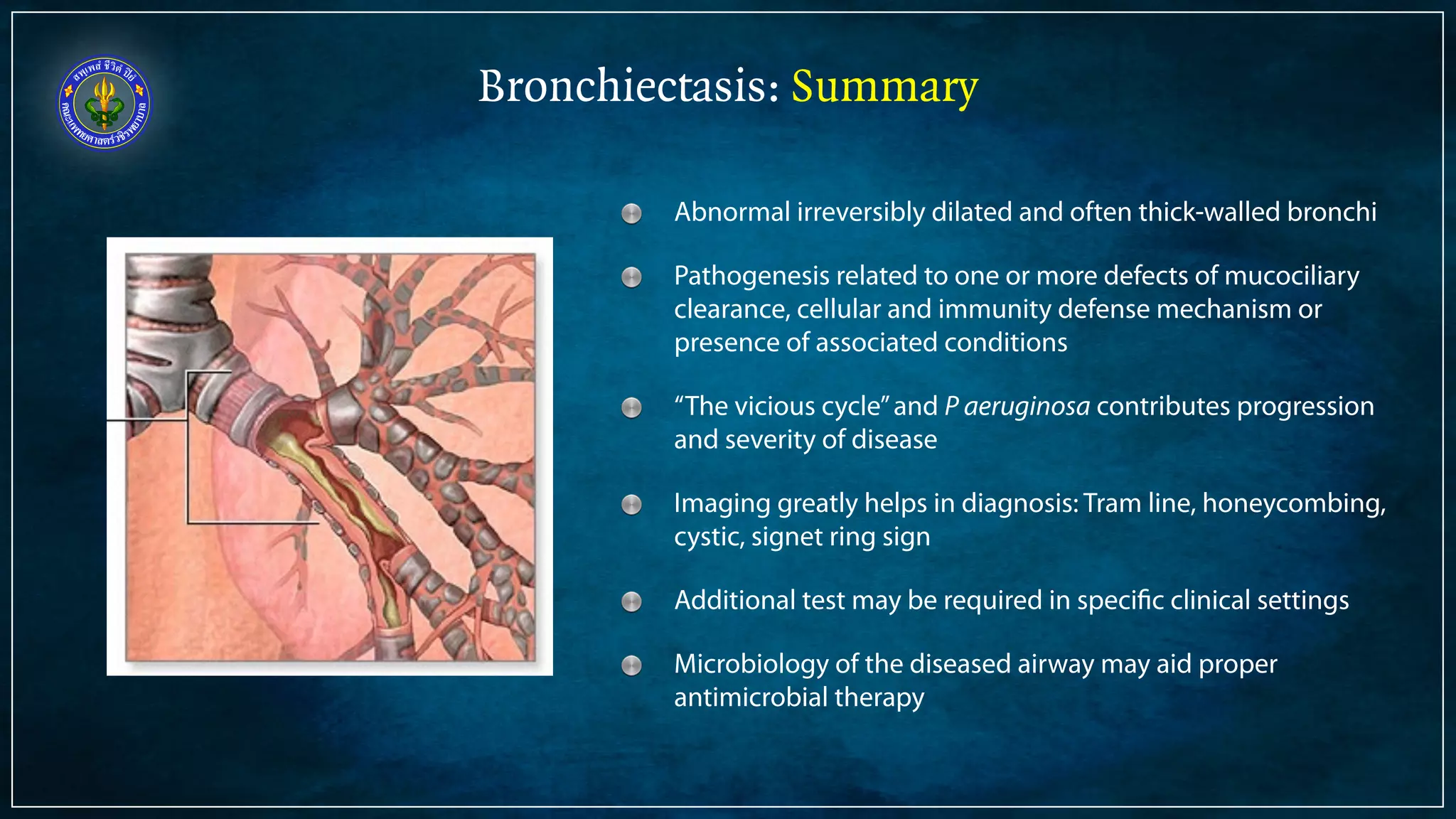 Bronchiectasis - causes and diagnosis | PDF