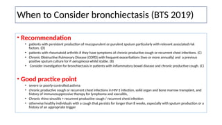 Bronchiectasis and Pulmonologys Diseases | PPTX