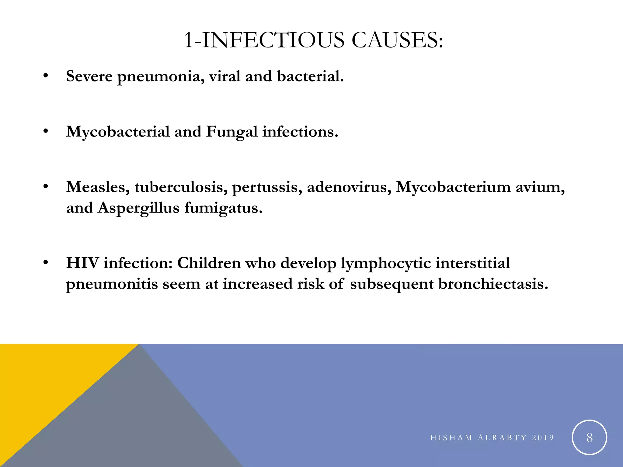 Bronchiectasis and other lung suppurative diseases | PPTX