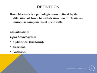 Bronchiectasis and other lung suppurative diseases | PPTX