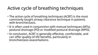 Bronchiectasis Guidelines from the British Thoracic Society | PPTX