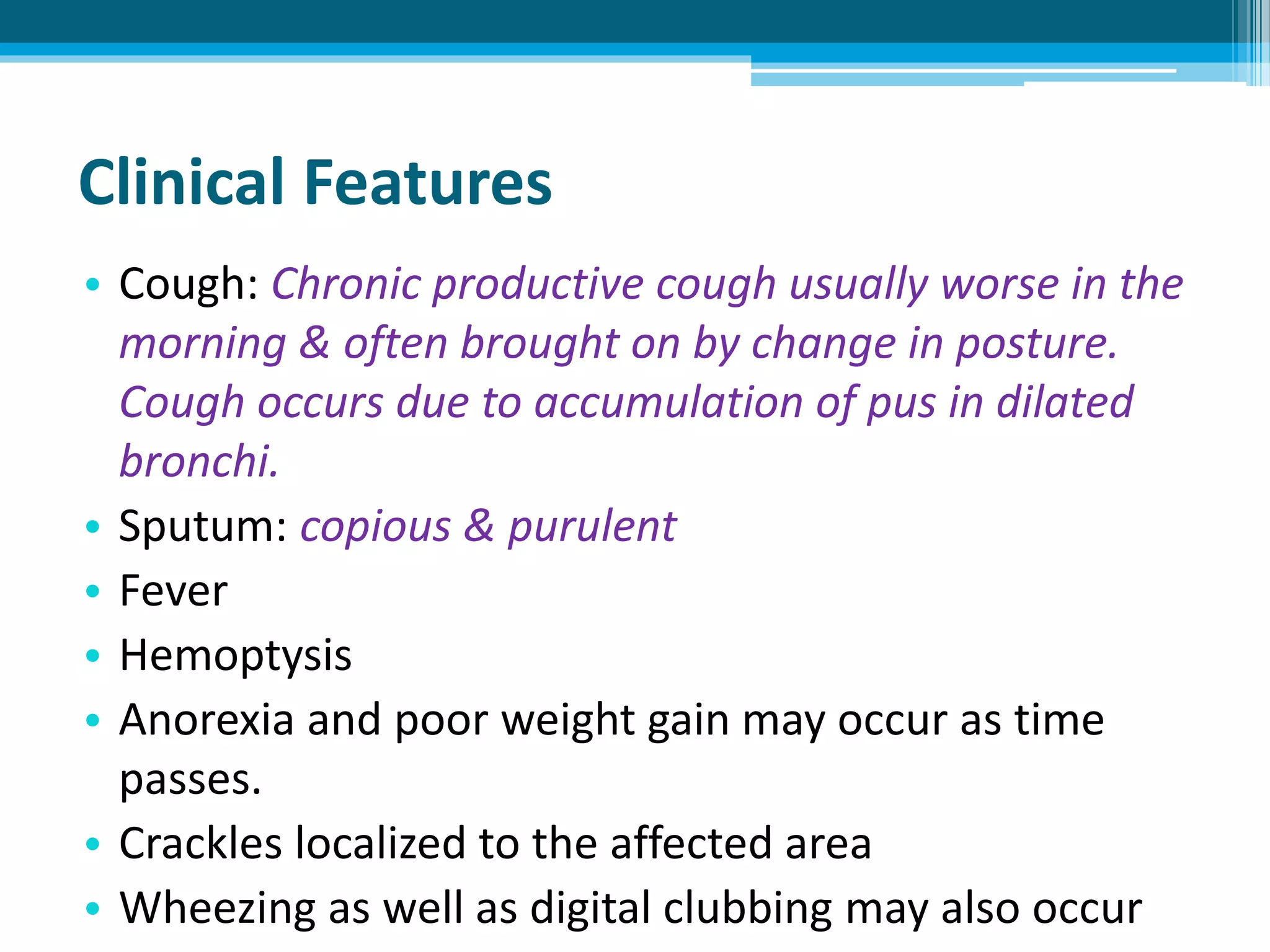 Bronchiectasis | PPTX