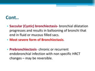 Types Of Bronchiectasis