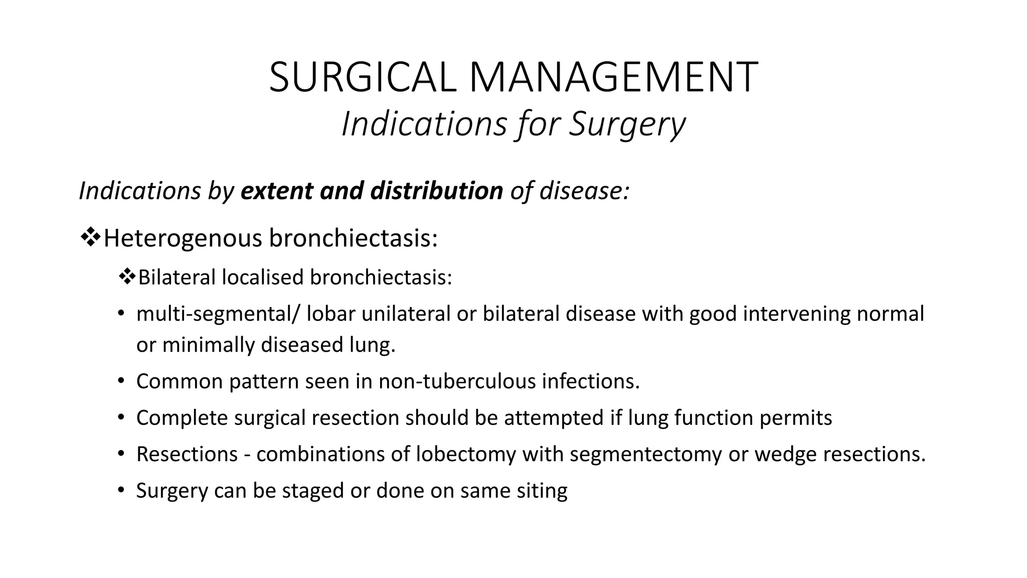 Bronchiectasis and Role of Surgical Management.pptx