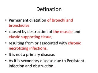 Bronchiectesis | PPTX | Lung and Respiratory Health | Diseases and ...