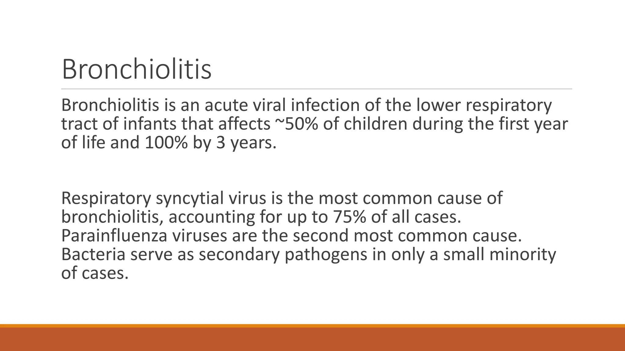 Bronchiolitis | Case Study | PPTX