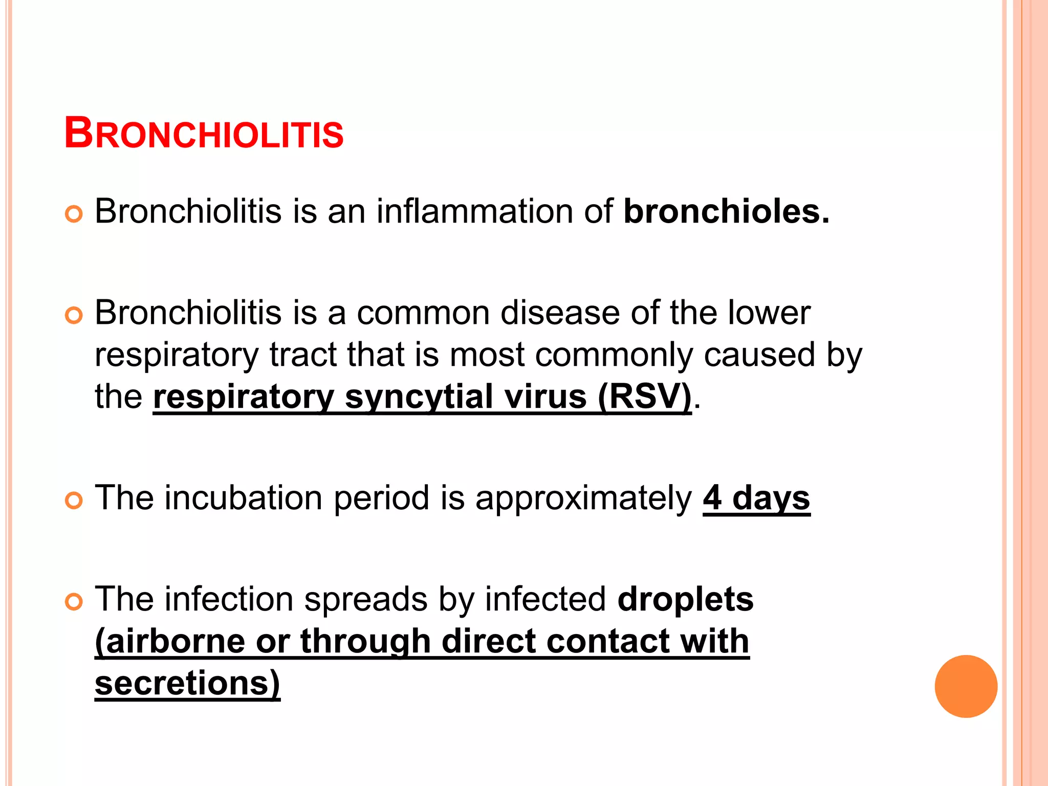 Bronchiolitis & Nursing care | PPTX