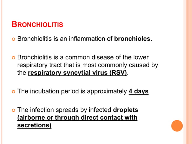 Bronchiolitis & Nursing care | PPTX | Lung and Respiratory Health ...