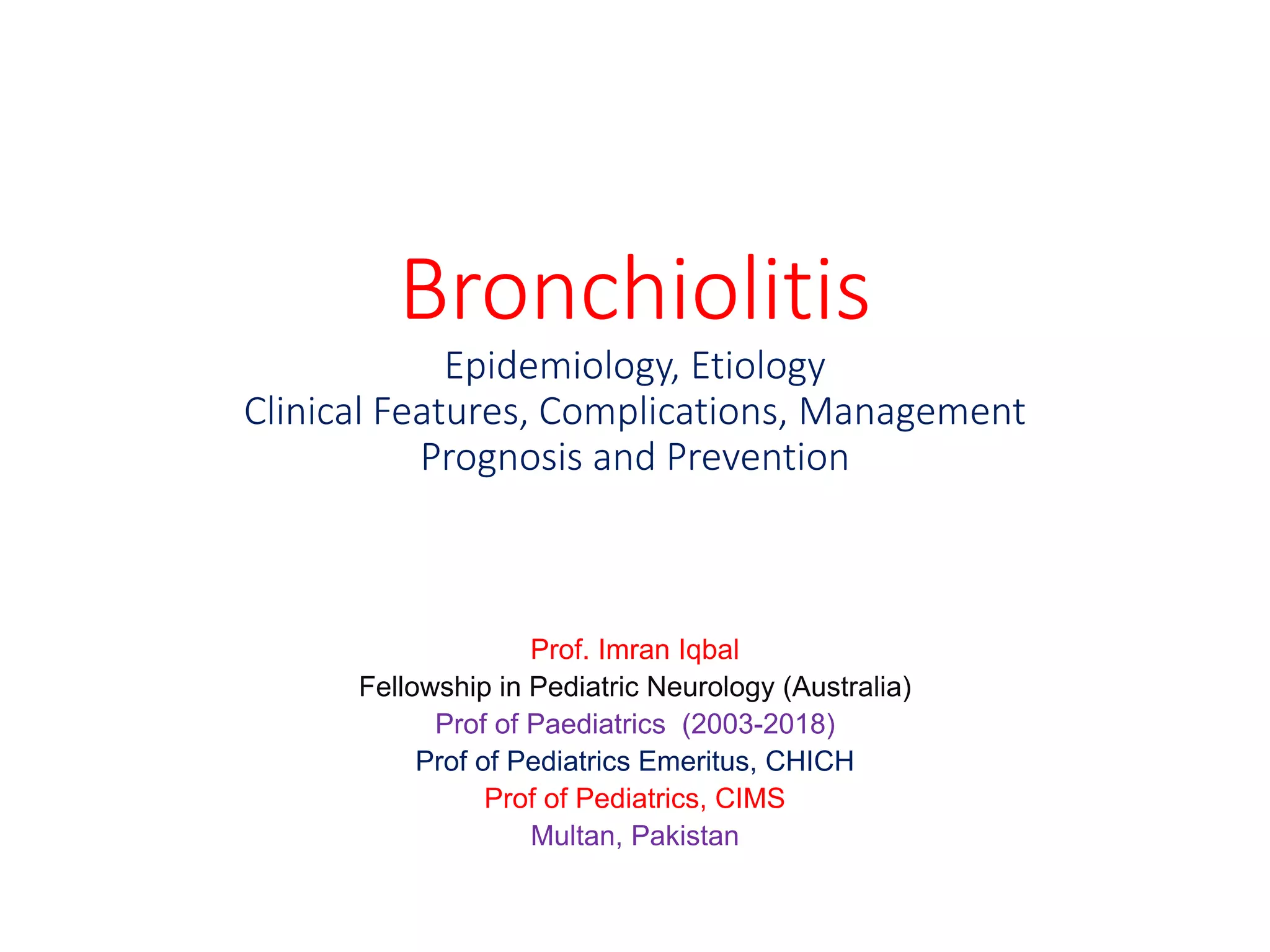 Bronchiolitis 2021 | PDF
