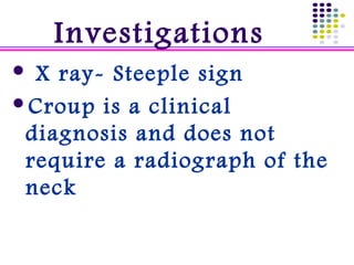 Bronchiolitis, croup | PPT