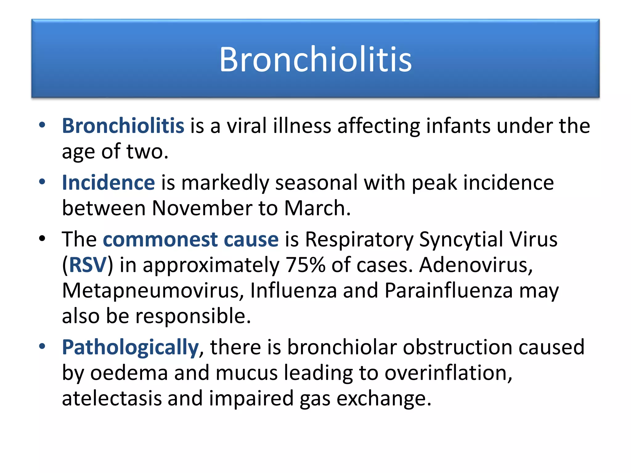 Bronchiolitis in children | PPTX