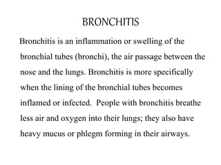 Bronchitis | PPTX