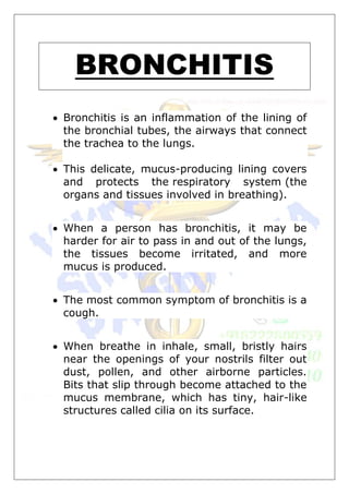 Bronchitis | PDF | Smoking Cessation | Wellness