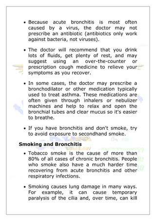 Bronchitis | PDF | Smoking Cessation | Wellness
