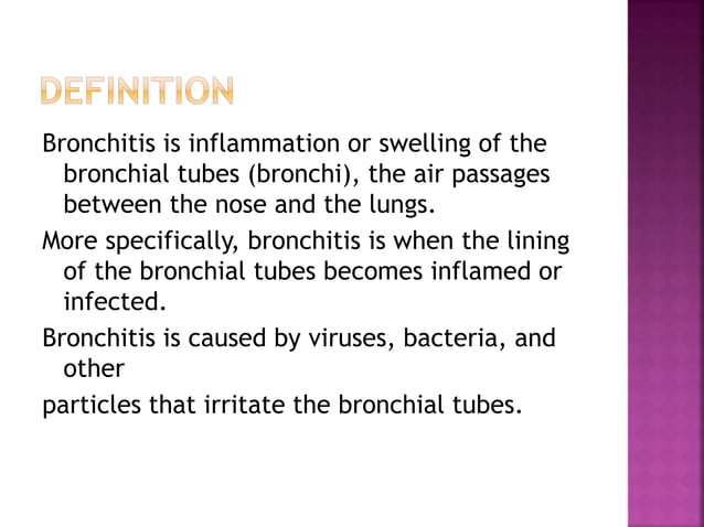 Bronchitis | PPT