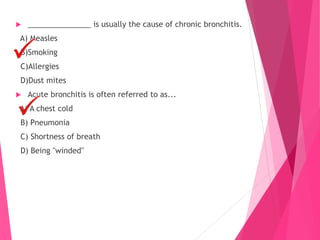 Bronchitis grade 10 | PPTX