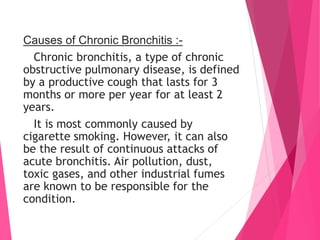 Bronchitis grade 10 | PPTX