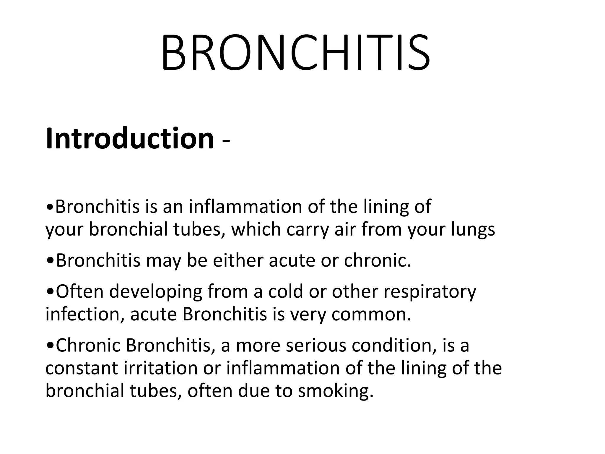 Bronchitis | PPT